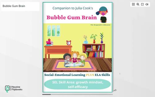 Bubble Gum Brain Interactive Read Aloud Lesson Plan, ELA, SEL Activities