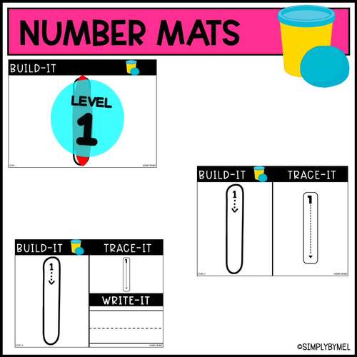 Play-Doh Number Mats l 0-20 l Distance Learning l Print & Go by Simply ...