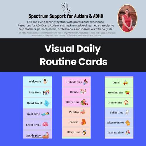 Visual Schedule Cards Visual Schedule Cards Autism Morning Routine ...