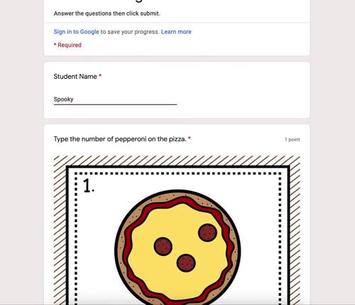 Pepperoni Pizza Counting to 20 Task Cards Print and Digital | TPT