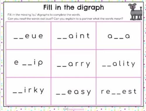 Phonics Worksheets 'qu' Digraph Workbook QU Activities by Metacognitive ...