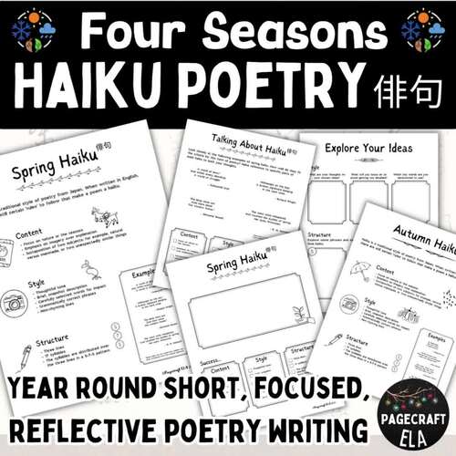 Seasonal Haiku Writing Pack | No-Prep | Spring Summer Autumn Winter ...