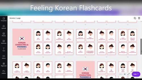 EMOTIONS KOREAN FLASH CARDS Feelings Korean Flashcards emotions | TpT