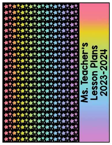 Editable Teacher Lesson Planner Pages - Colorful Theme - Calendar Goals ...