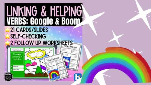 Linking & Helping Verbs: Digital Game & Color by Code Printables
