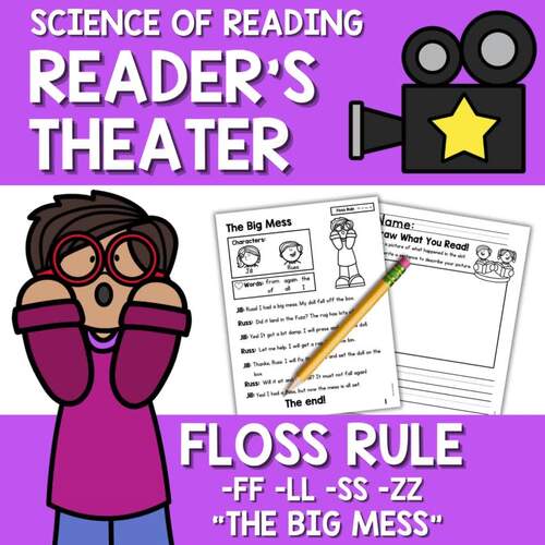 Decodable Readers Theater Floss Rule FLSZ ff ll ss zz Phonics Activity ...