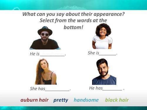 Describing Appearance / Complete Communicative ESL Lesson for Beginners ...