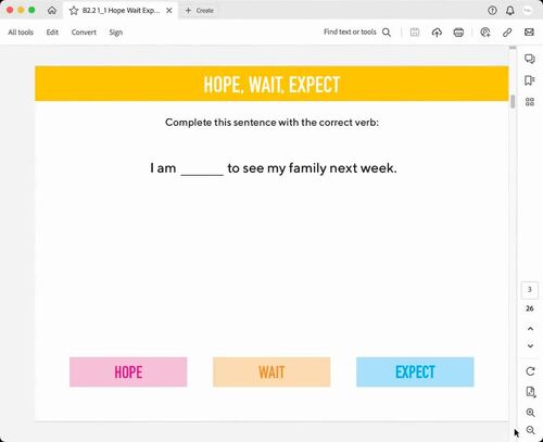 ESL Upper Intermediate Lesson: Learn How to Express: Hope, Wait & Expect