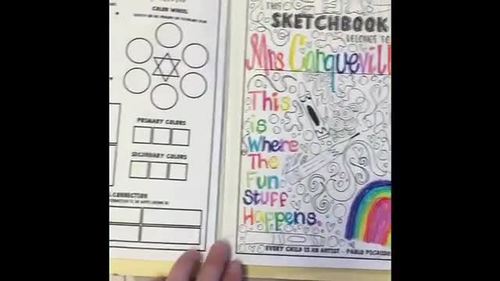 Art Guided Sketchbook Inserts: Quizzes and Sketchbook Challenges