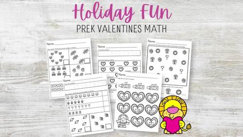Preschool Valentine Worksheets - Math Worksheets - Counting Numbers 1-10
