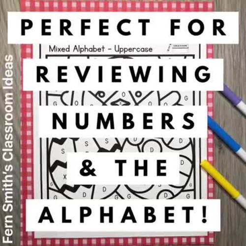 Alphabet and Numbers Color By Code Kindergarten Easter Bundle | TpT