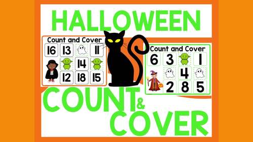 Halloween Counting to 20 Preschool Math Game Bundle for PreK | TPT