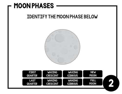Moon Phases Task Cards Activity | Print and Digital Science Task Cards