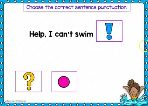 Boom Cards GRAMMAR 1st Grade END PUNCTUATION IN SENTENCES by Teacher ...