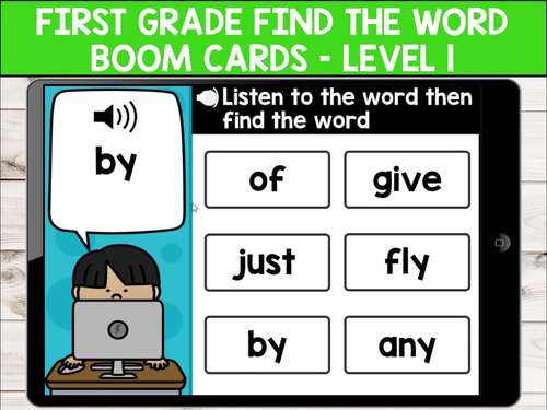 First Grade Sight Words Boom Cards inc Audio | Find the Sight Word ...
