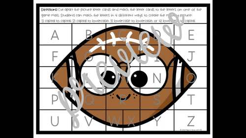 Fall Mystery Picture Puzzles Alphabet Letter Match by Teach 2 Grow with ME