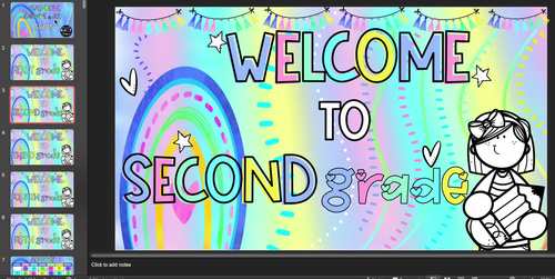 Daily Slides, Morning Meeting & Digital Calendar- Rainbow- Colors Back ...