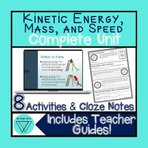 Calculating Speed & Kinetic Energy Activities: MS-PS3-1 Graphing & Labs ...