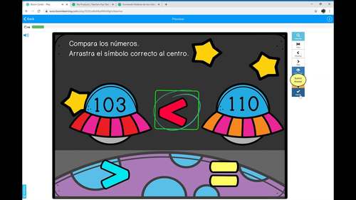 Comparando Números de hasta 3 dígitos Boom Cards (Spanish Comparing ...