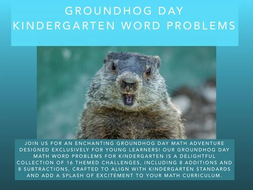Groundhog Day Kindergarten Math Word Problems Addition and Subtraction
