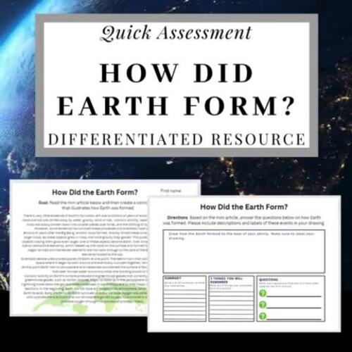 How the Earth Was Formed: Reading and Assessment | TPT