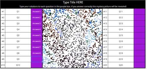 Koala Pixel Art Editable Template for Google Sheets & Excel | TPT
