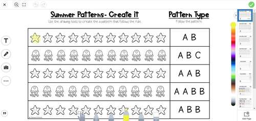 Seesaw Patterns- Summer themed by Created by Chelsea | TPT