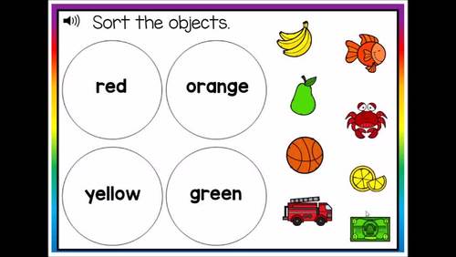 Color Words Digital Boom Cards (Learning Colors & Color Words) Distance ...