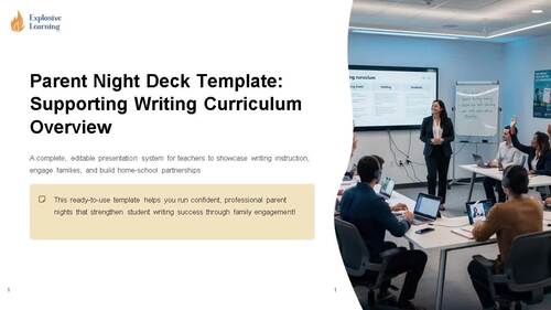 Parent Night Deck Template: Editable PPT Lesson : Interactive ...