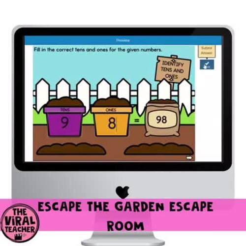 Spring Escape Room Activity Math Centers Place Value and Rounding Game