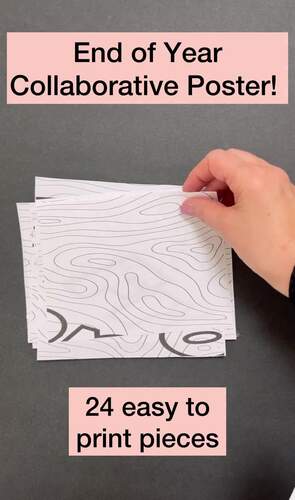 End of Year Activities - Collaborative Coloring Poster | Bulletin Board Set