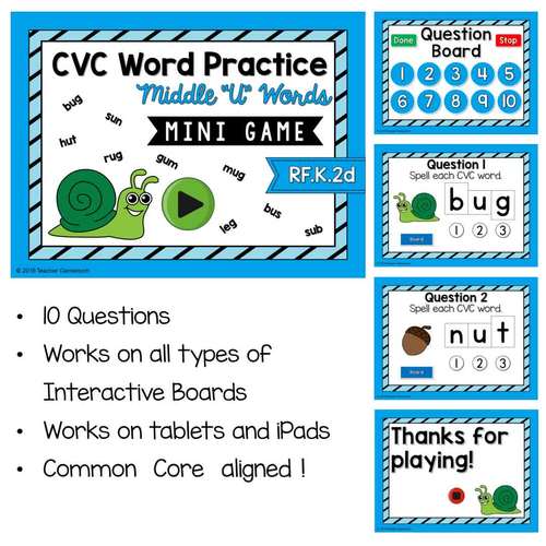 CVC Words Games | CVC Spelling Activities | Phonics Resources | ELA Centers