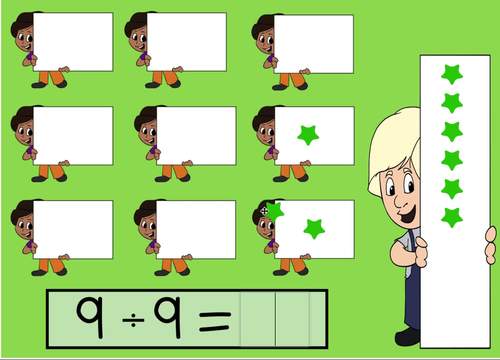 Division Using Equal Groups Boom Cards - Visual Models - Easy Division