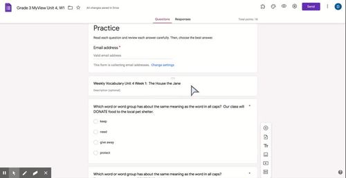 3rd Grade MyView Literacy Unit 4 Week 1 Google Forms Quiz Assessment ...