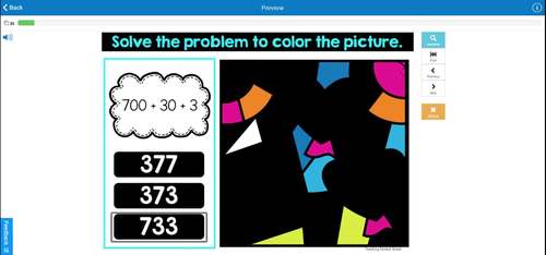 Boom Cards Valentines Expanded Form {3 digit} Digital Color Code