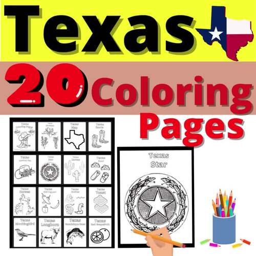 texas star coloring pages