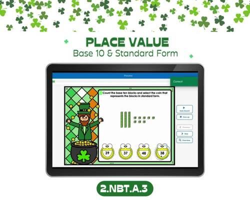 Place Value - Base 10 and Standard Form - St. Patrick's Day | TPT