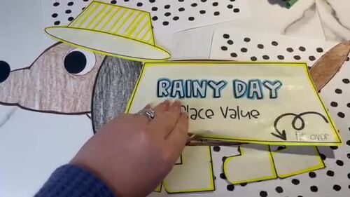 Rainy Day Dog Math Place Value Craft by The Teaching Diva Corner
