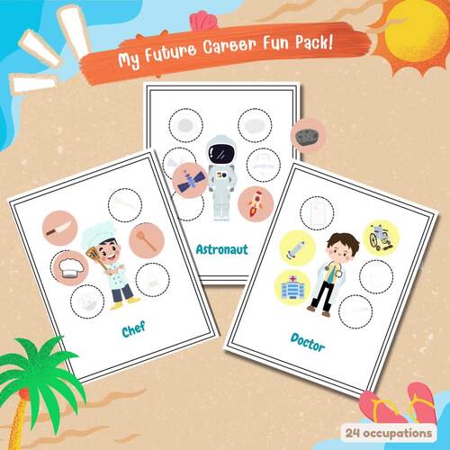 "Career Day Cut and Paste Activities: Community Helpers DIY Fun Pack ...