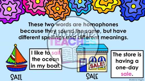 Homophones Mini Lesson (PPT & Google Classroom) Distance Learning