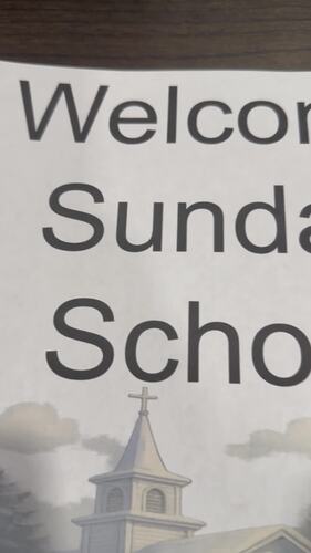 Welcome Sunday school catholic sign wall art poster decoration #1