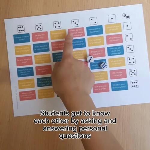 Getting to know each other- SPEAKING Board Game- ESL Adults- Expressing ...