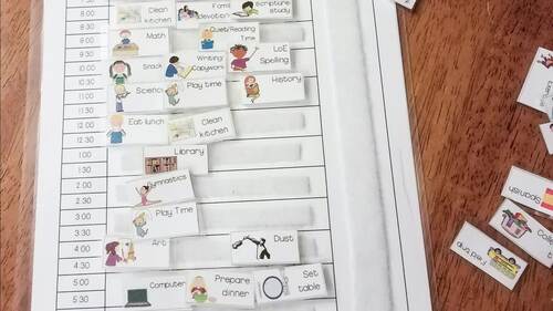 Visual Schedule with EDITABLE labels by Rebecca Reid | TPT