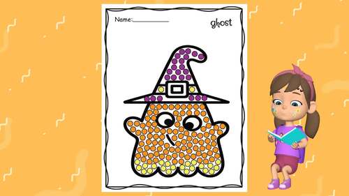 Halloween Q-Tip Dots Painting and Coloring Sheets|Art projects for October