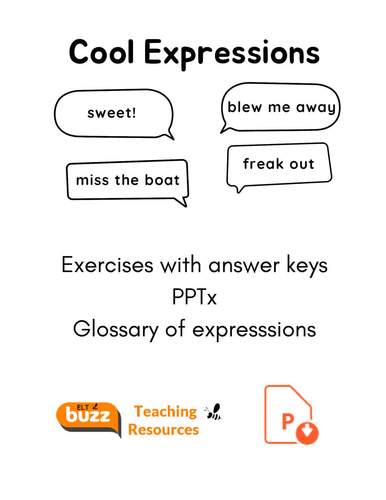 Cool English Expressions. ESL. EFL. Language. Grammar. Vocabulary. ELA.