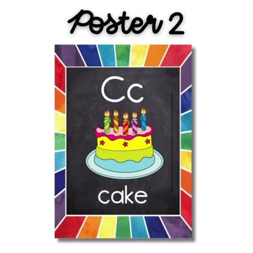 Introducing Letter C: 10 Color Posters | Letter /c/ Sound | The Alphabet