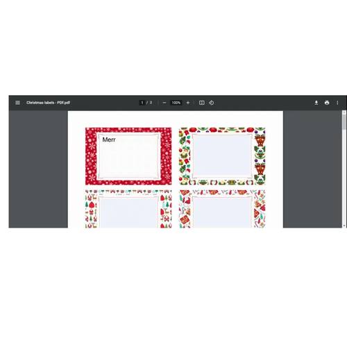 Editable Christmas labels / Address labels / Classroom Christmas labels