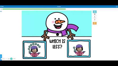 Comparing Numbers Boom Cards™ Kindergarten Digital Math Games Winter