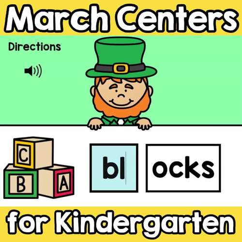 March Boom Cards for Kindergarten - Math and Literacy Centers | TpT