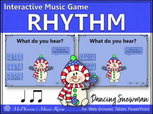Winter Music Game | Eighth and Quarter Interactive Rhythm Game {Dancing ...